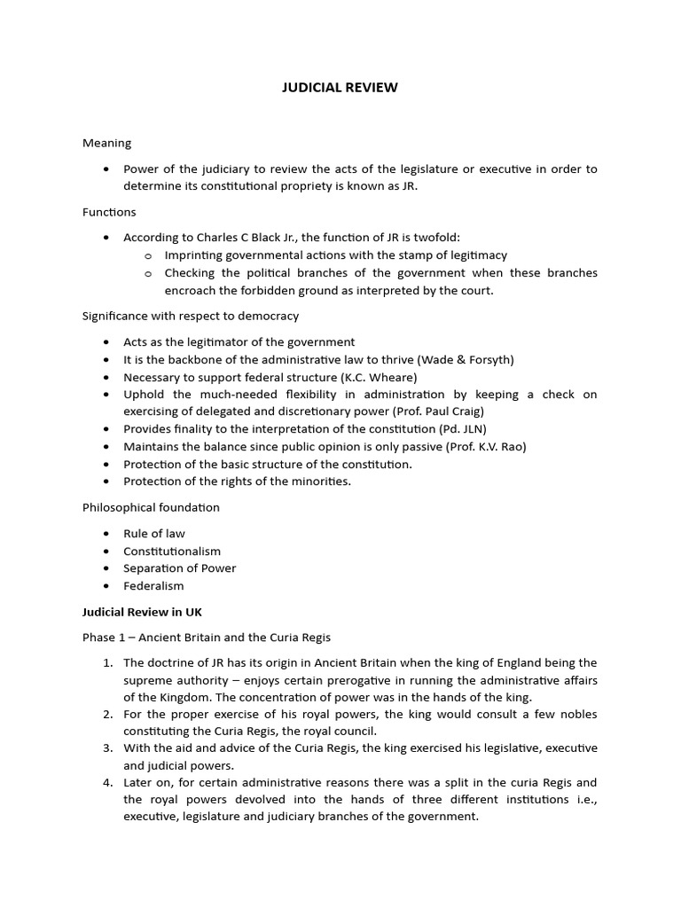 Judicial Review | PDF | Judiciary Act Of 1789 | Marbury V. Madison