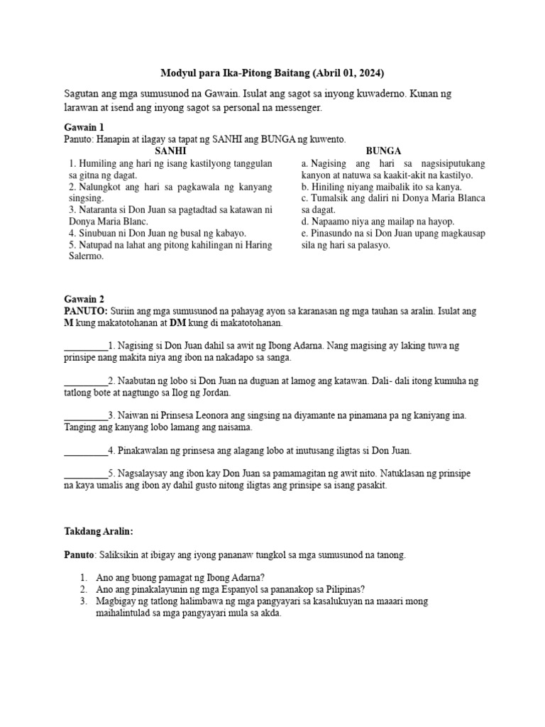 Grade 7 Module Filipino | PDF