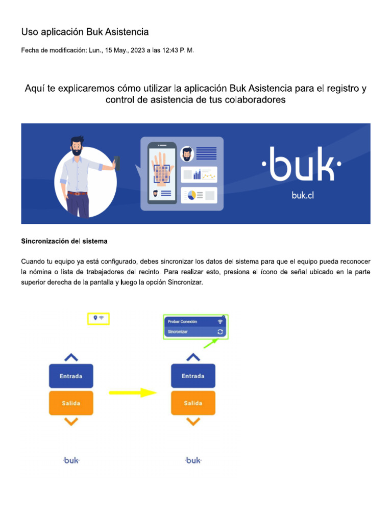 Instructivo Aplicacion BUK | PDF
