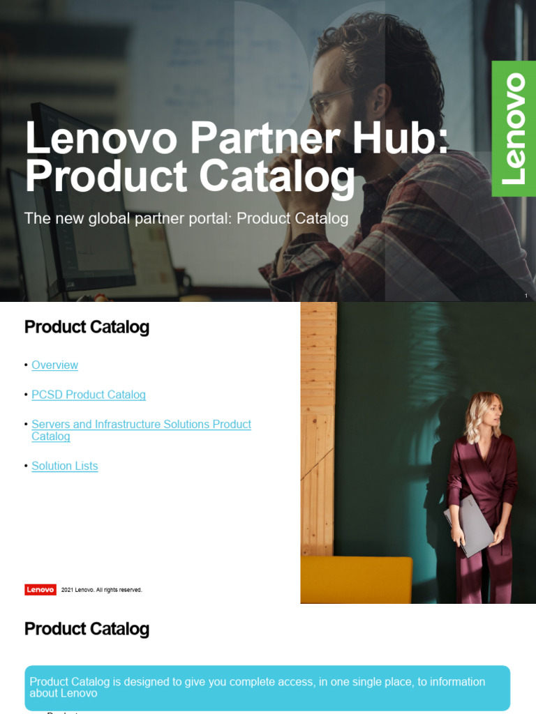 Lenovo Partner Hub Product Catalog Guide | PDF | Lenovo | Option (Finance)