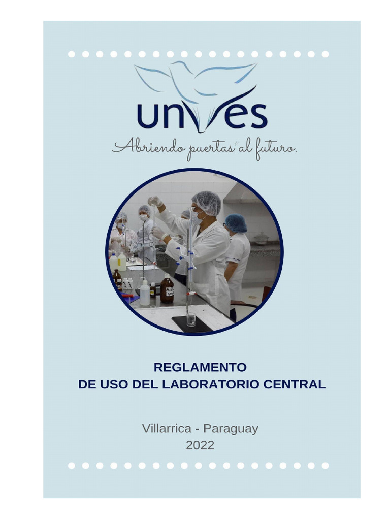 1 - Reglamento de Uso Del Laboratorio Central | PDF | Laboratorios | Agua