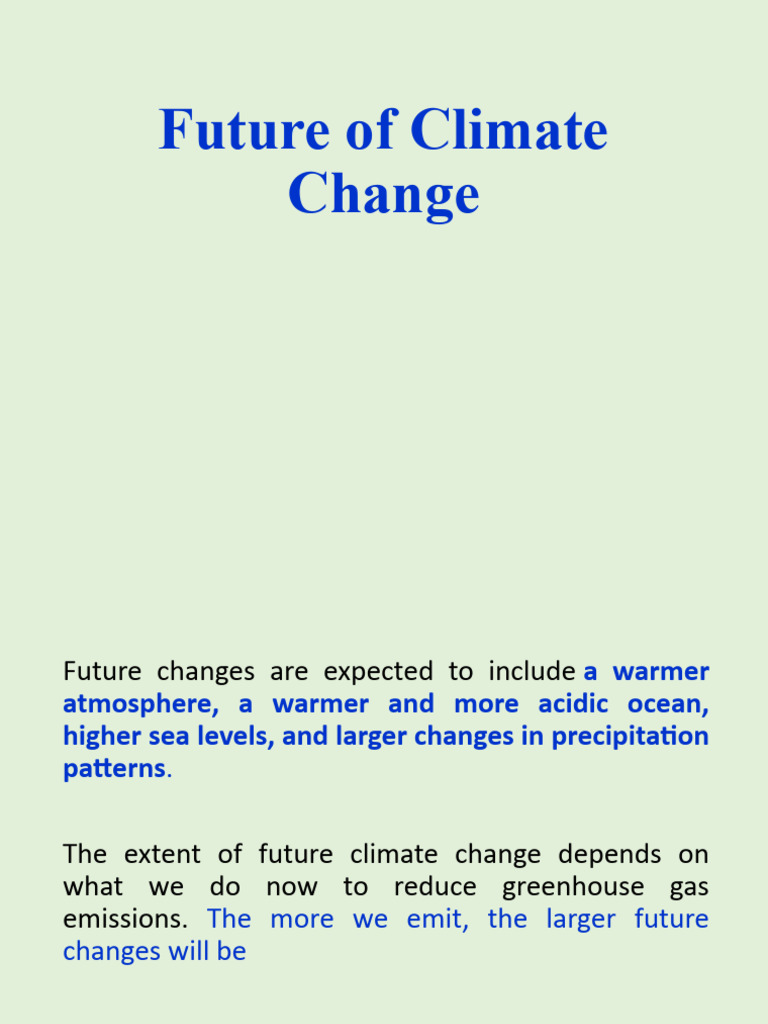 Lecture 4 Future Climate Change | PDF | Climate Change | Greenhouse Gas