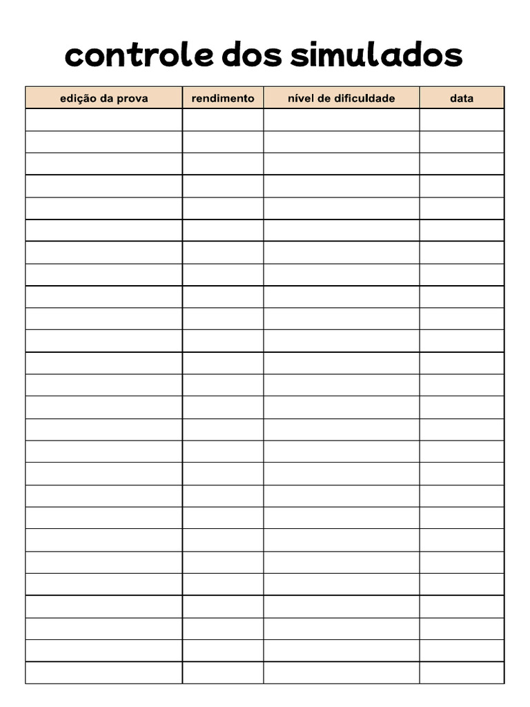 Controle Dos Simulados @studiesep | PDF