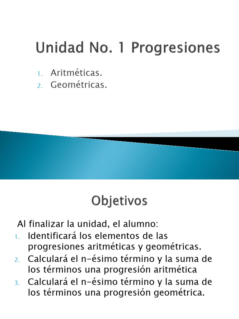 Unidad 1 Progresiones | PDF | Matemáticas | Aritmética