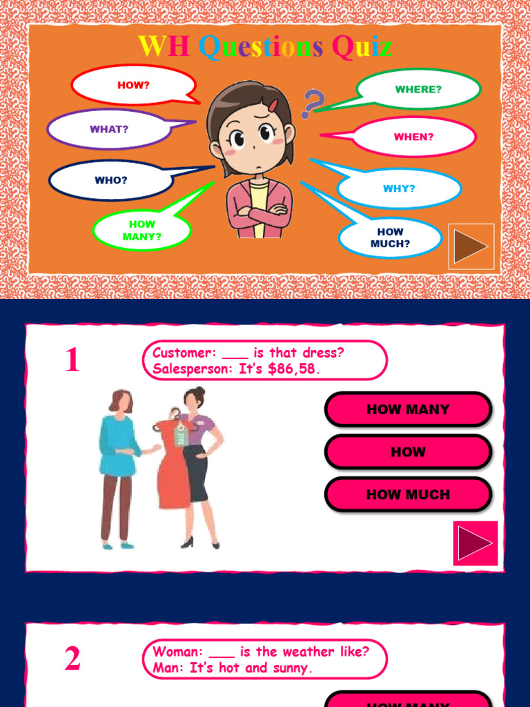 WH Questions for ESL Learners | PDF