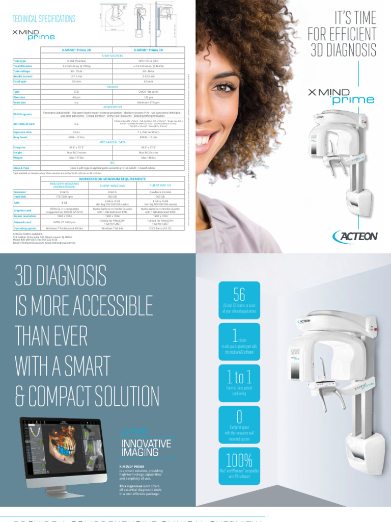 Acteon X Mind Prime 3d | PDF | Dental Implant