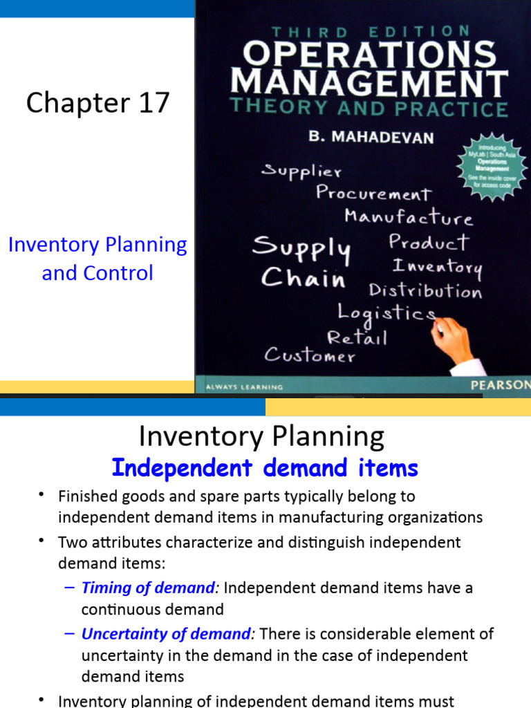Chapter 17 - INventory | PDF | Inventory | Operations Management