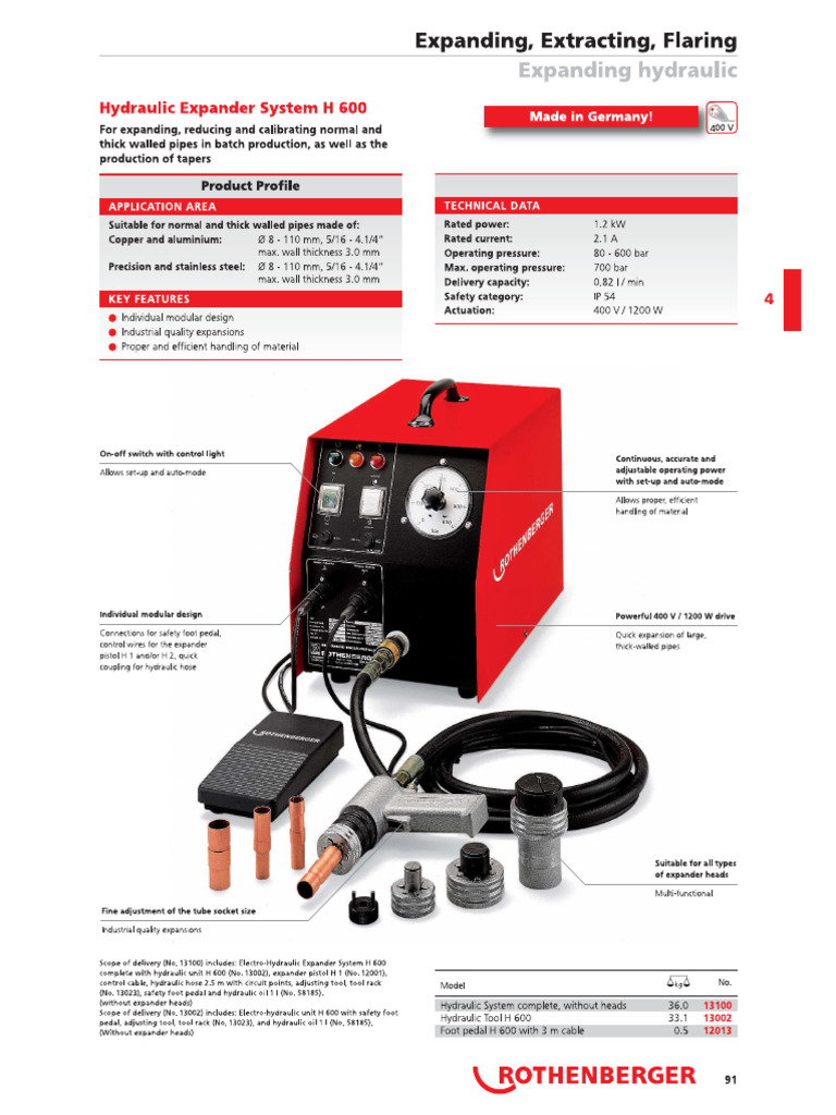 Hydraulic Expander System - H600 | PDF