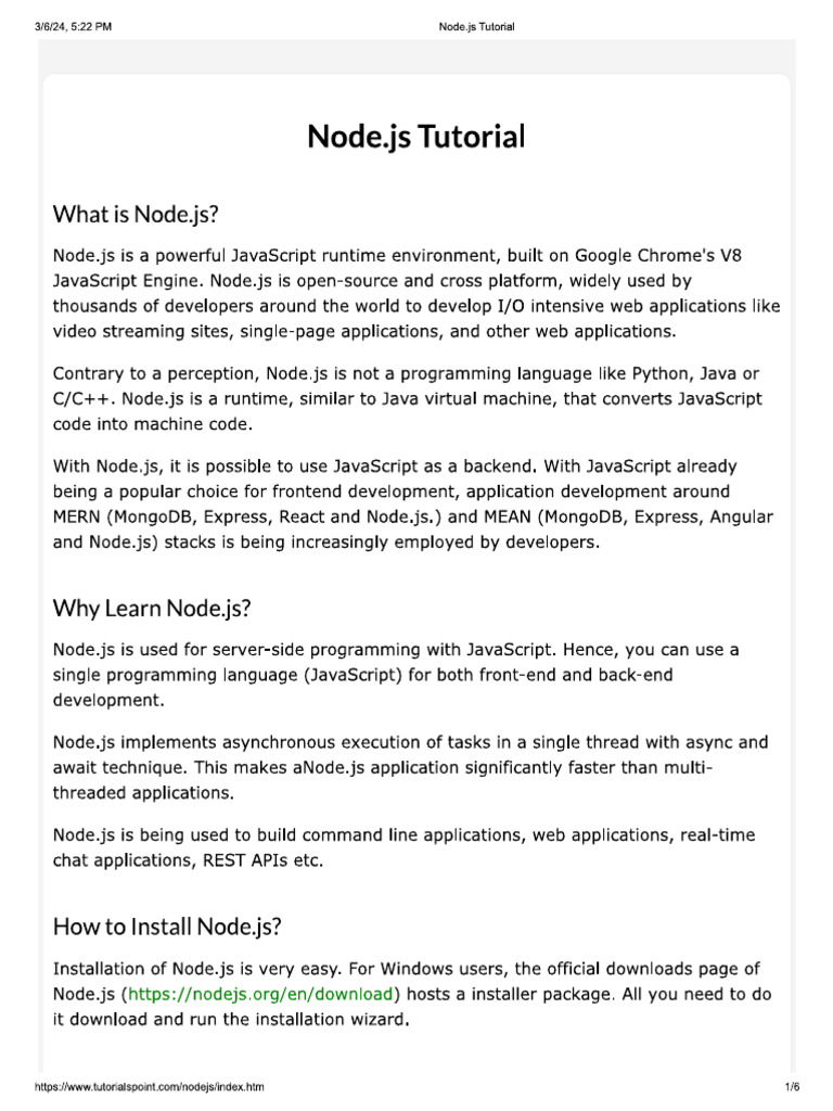 Node Js | PDF