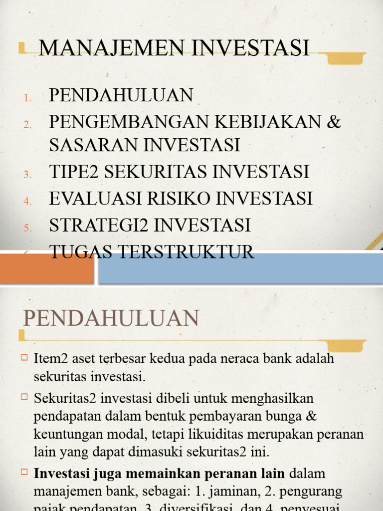Panduan Manajemen Investasi Sekuritas | PDF