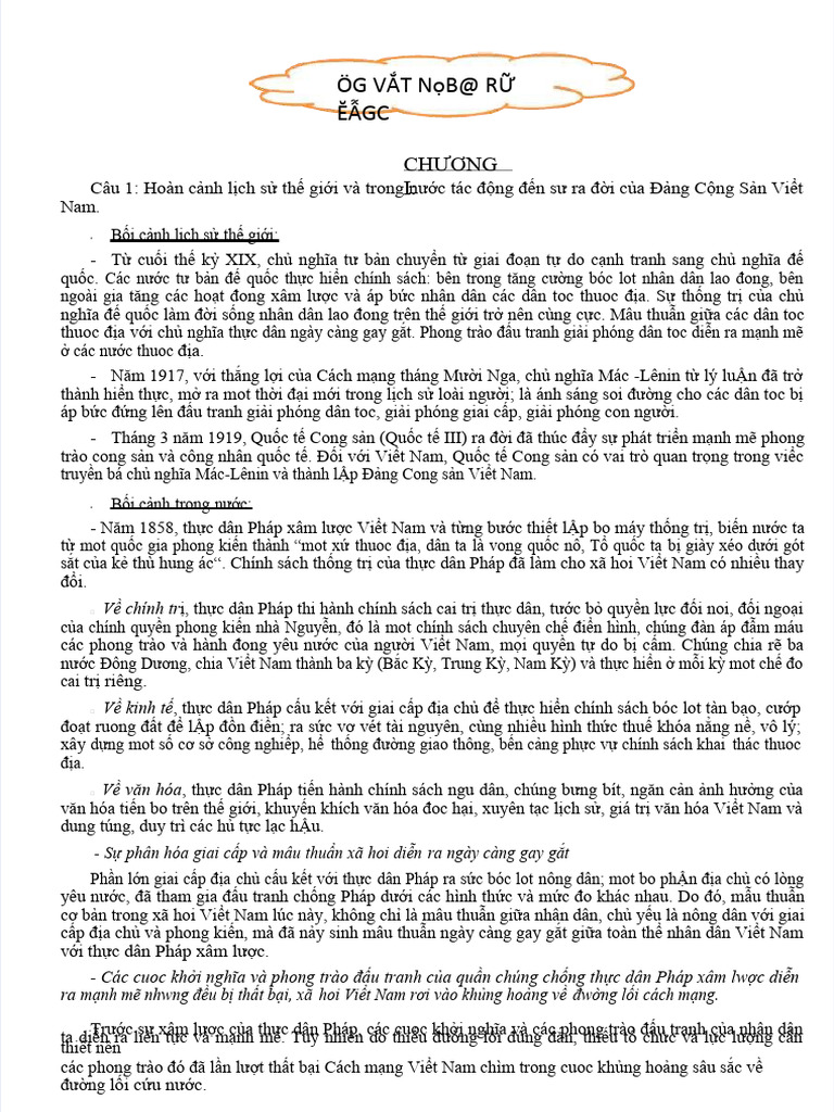 PDF On Tap Mon Lich Su Dang | PDF