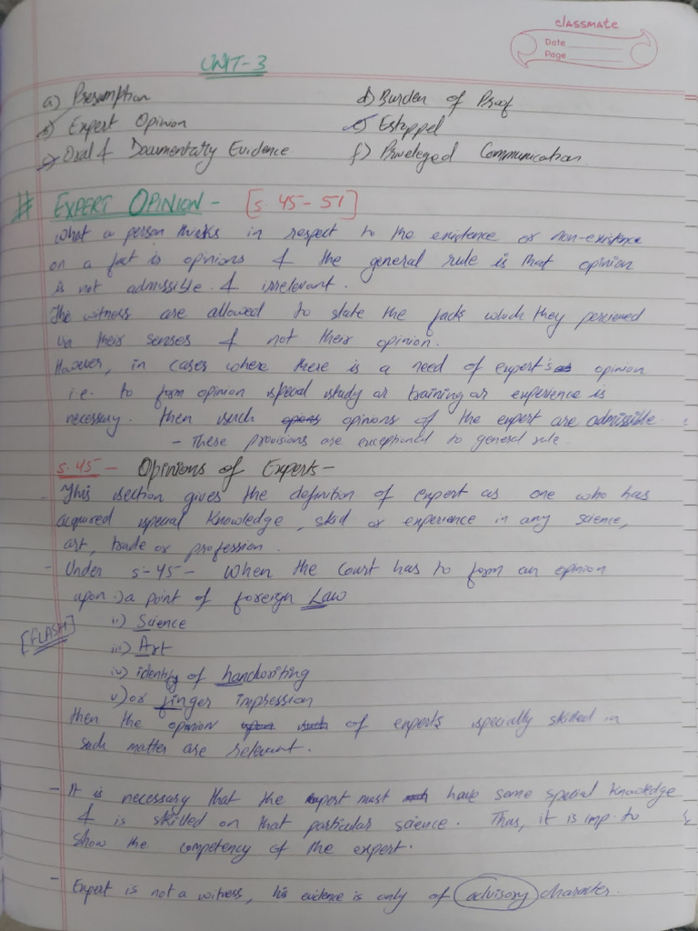 Evidence Unit 3 | PDF