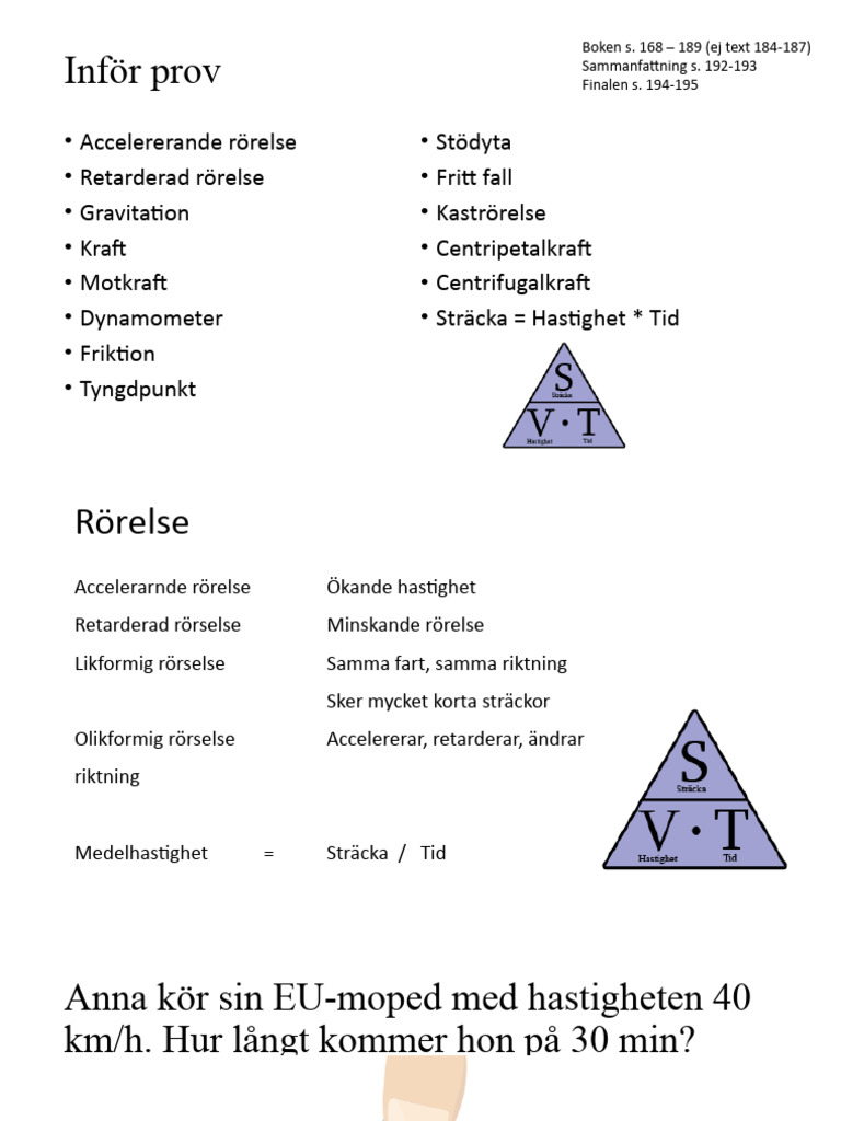 Ã R 7 Kap 6 RÃ Relse Och Kraft Ht21 Elev | PDF