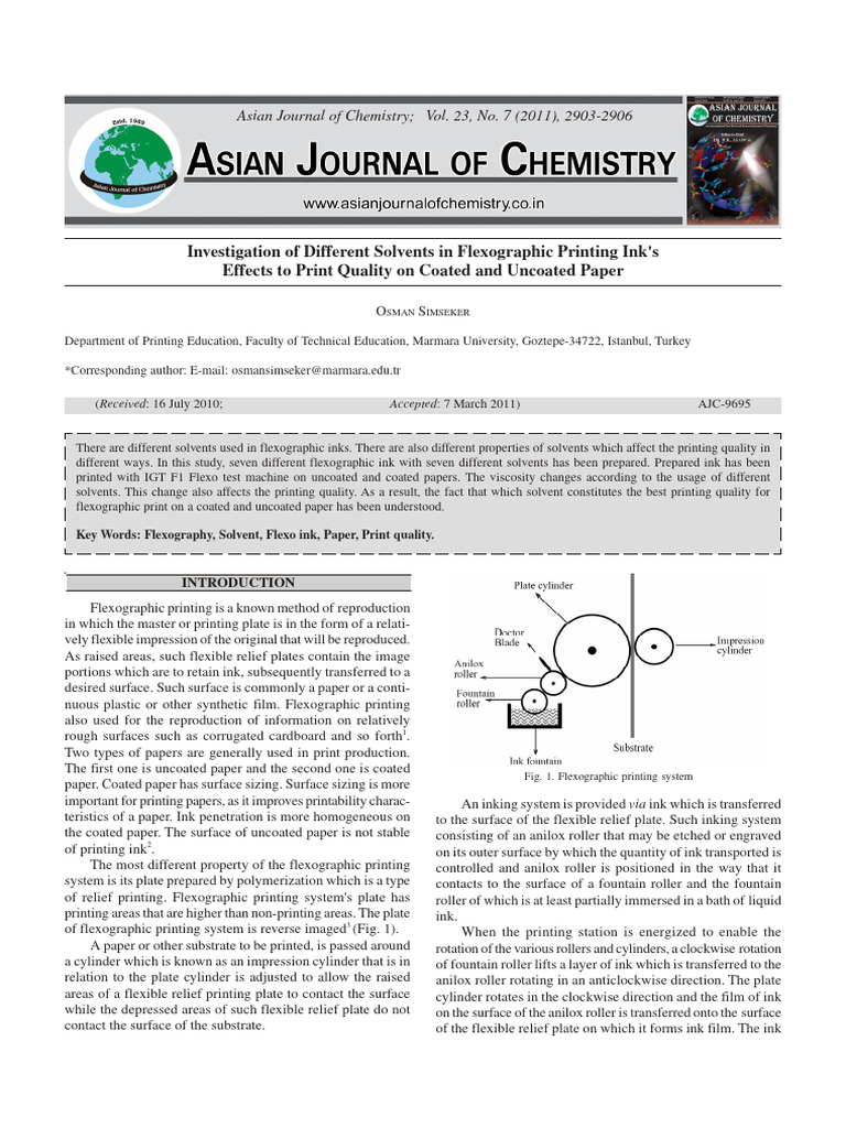 A 2 Different Solvents in Flex o Printing | PDF | Ink | Paper