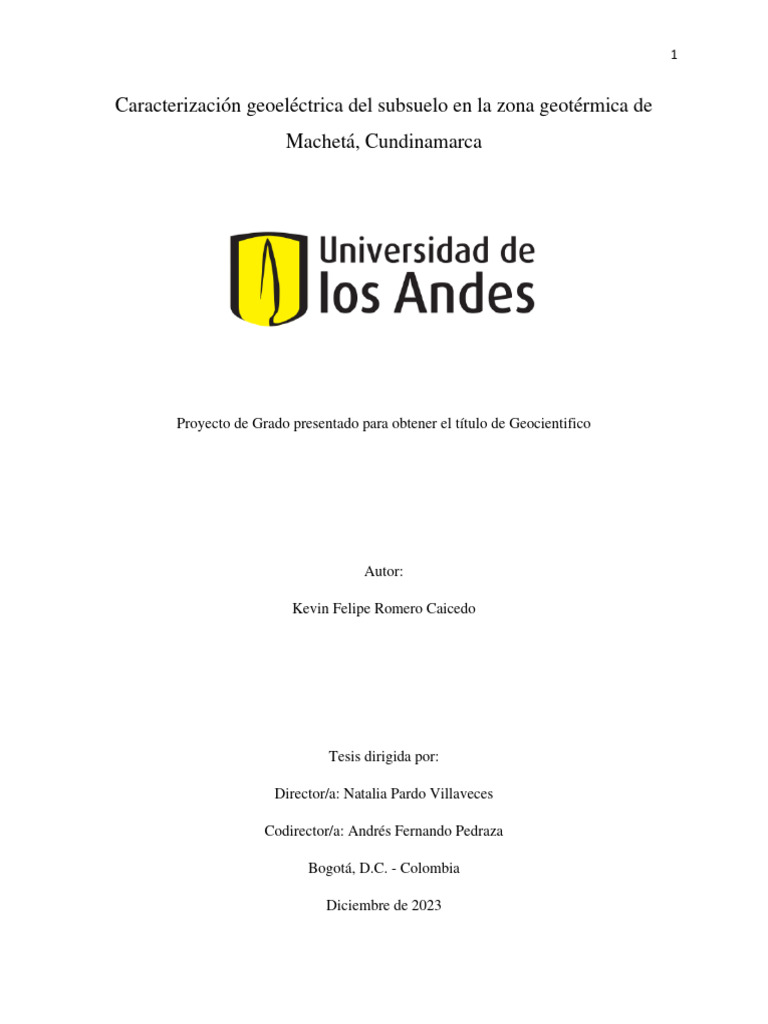 Caracterización Geoeléctrica Del Subsuelo en La Zona Geotérmica de ...
