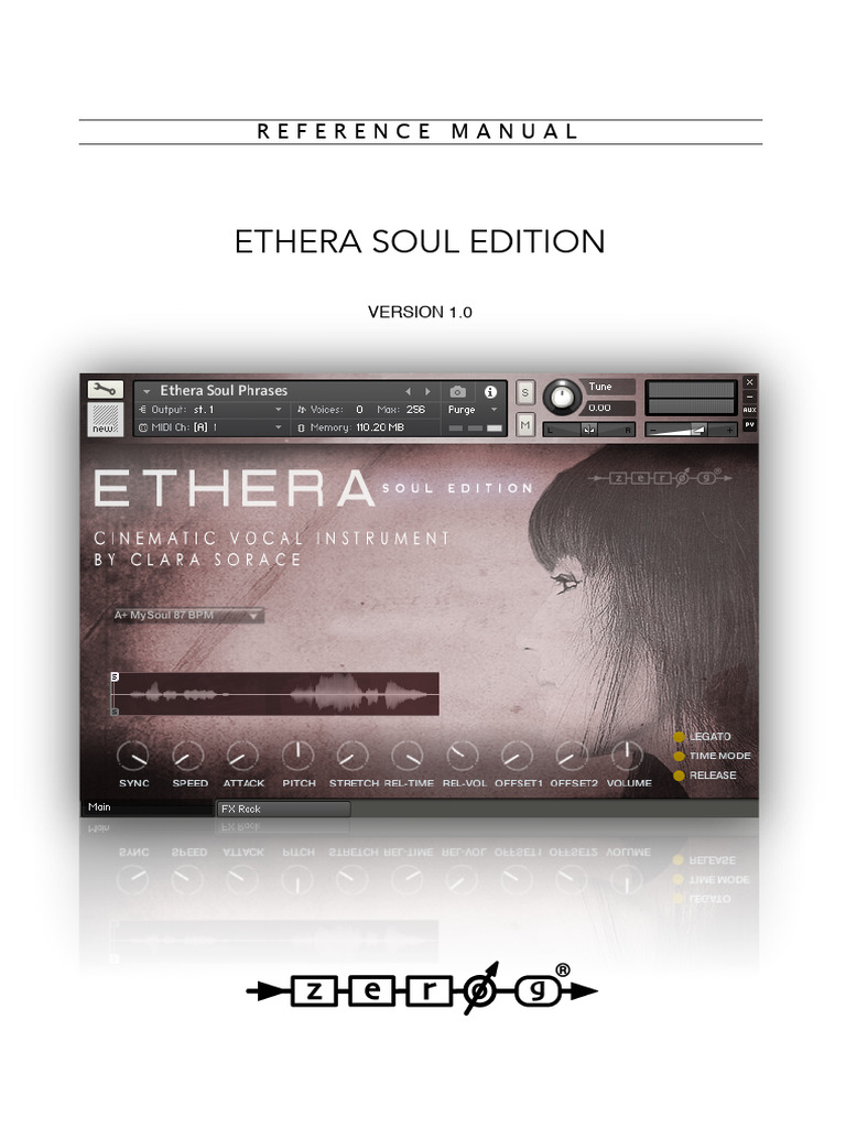 Zero G ETHERA Soul Edition (Manual) | PDF | Sound Technology | Sound Production