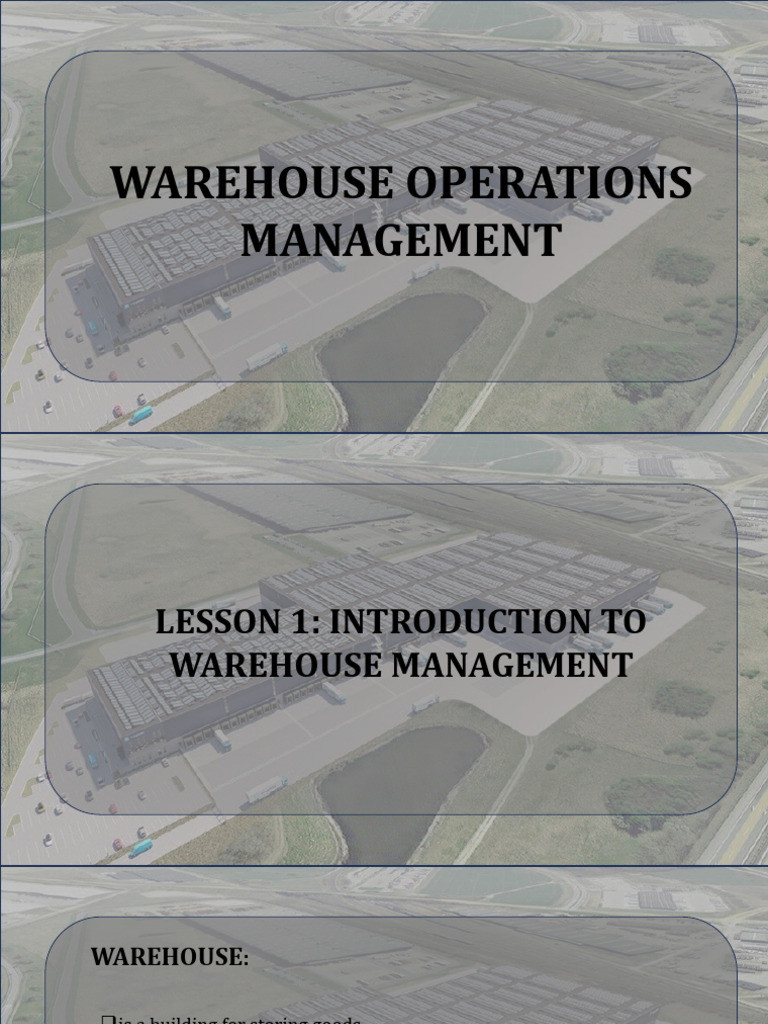 Lesson 1 | PDF | Warehouse | Inventory