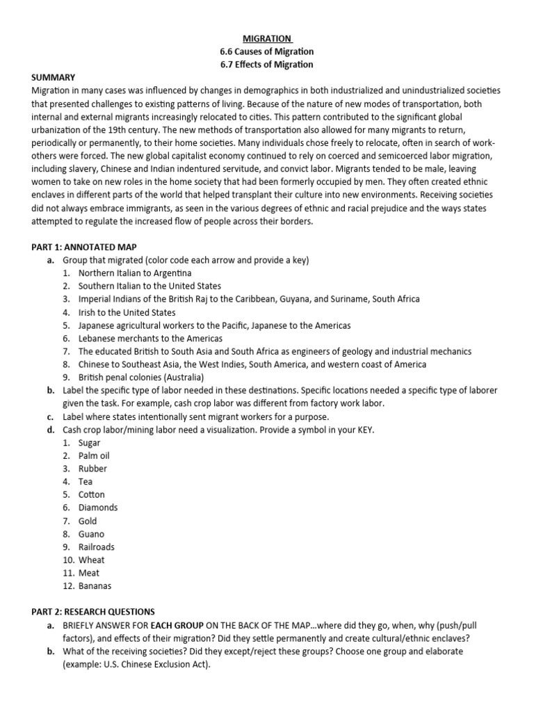 Migration Map | Download Free PDF | Human Migration | Immigration