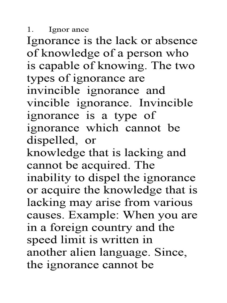 Ignor Ance | PDF | Knowledge
