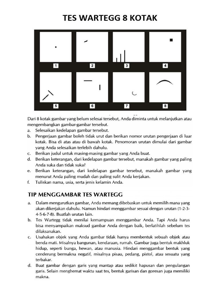 Tes Wartegg 8 Kotak | PDF