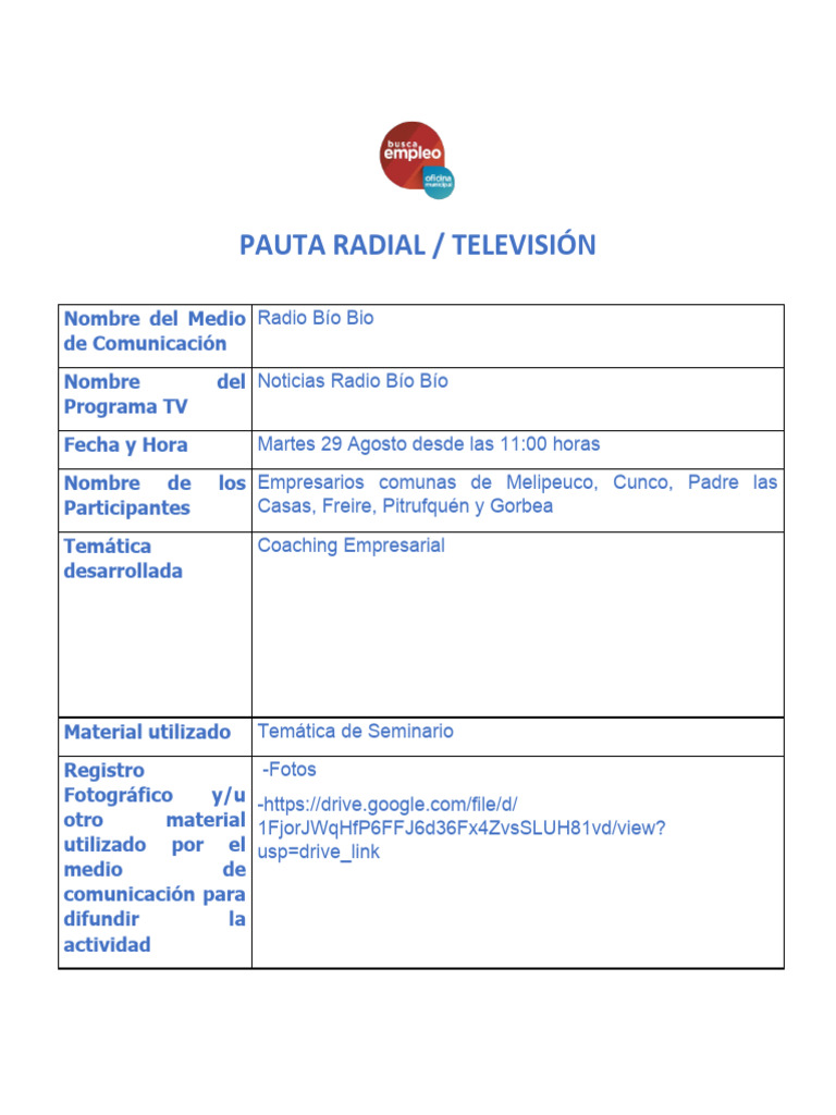 Formato Radial TV | PDF