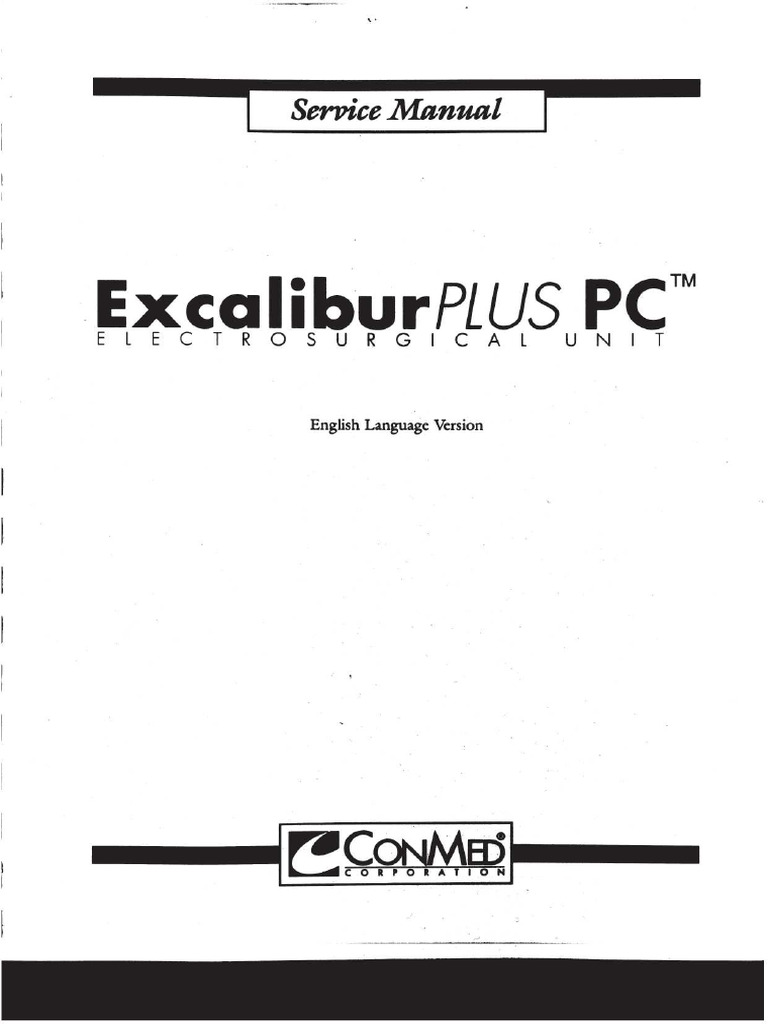 Manual Electrocauterio Excalibur Plus | PDF | Mains Electricity | Artificial Cardiac Pacemaker