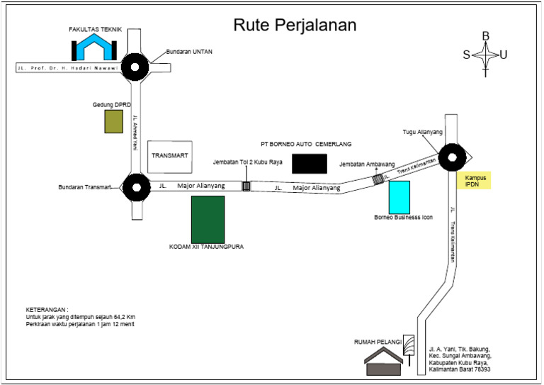 Rute Perjalanan Bundaran Ambawang | PDF