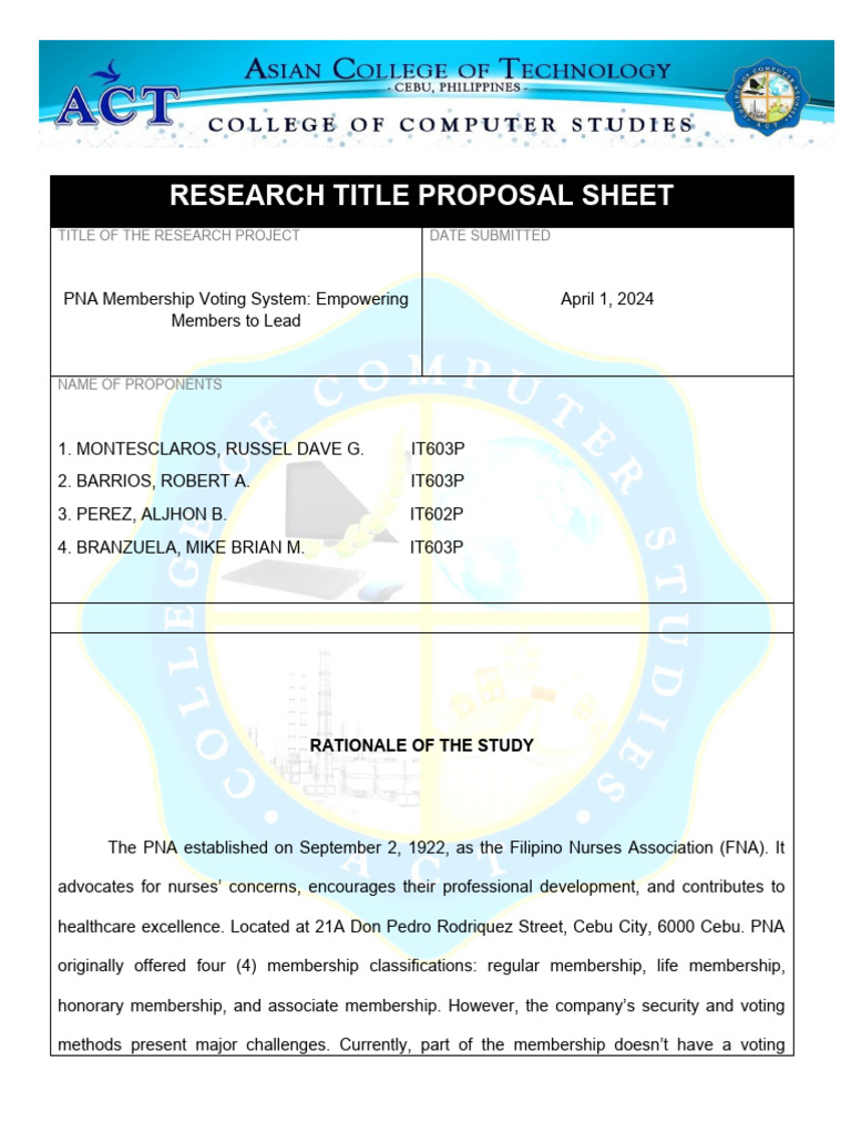 Pna Resmet Proposal | PDF | Automation | Computing