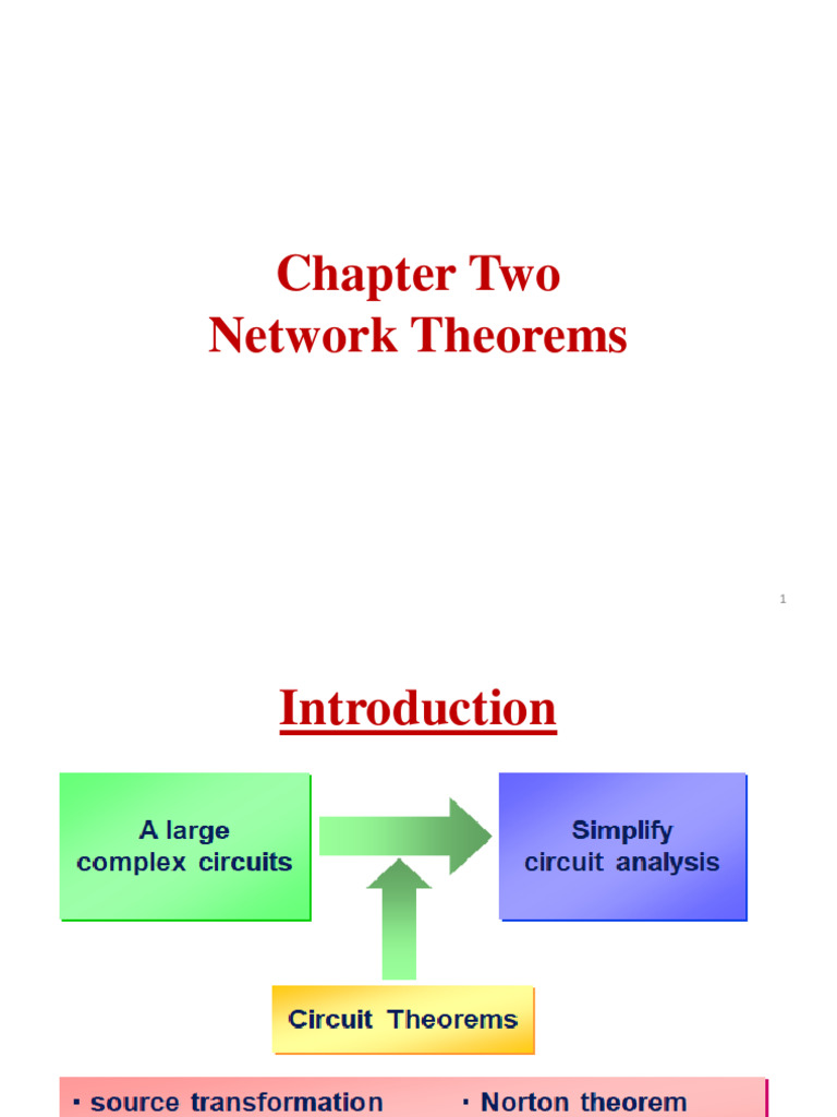 Chapter Two, Network Theorem | PDF | Electrical Network | Computer ...