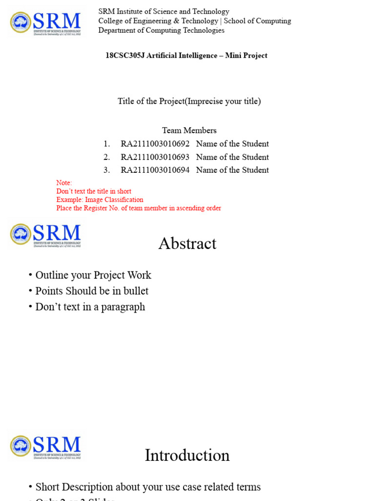 AI Mini Project - Template | PDF | Artificial Intelligence | Intelligence (AI) & Semantics