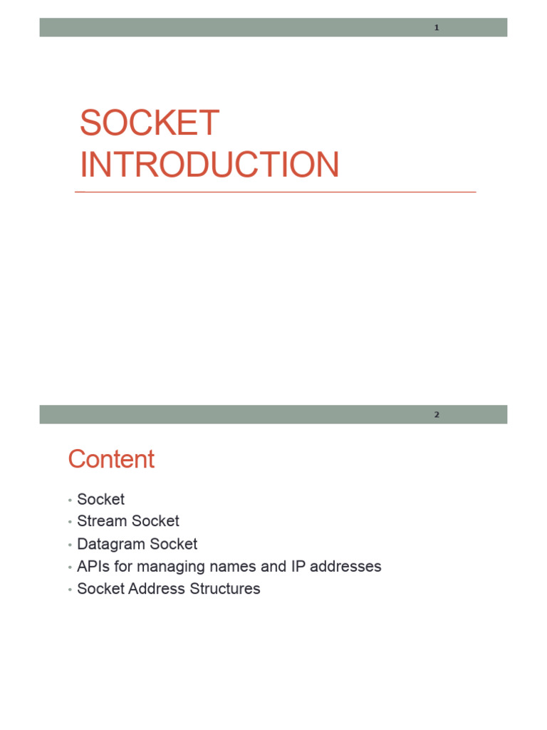 02 SocketAPIIntroduction | Download Free PDF | Network Socket | Internet Protocol Suite