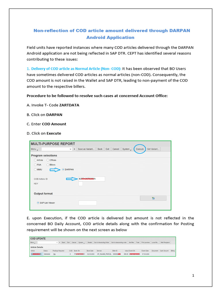 SOP-Handling of COD Cases | PDF | Software | Computing SOP-Handling of COD Cases | PDF | Software | Computing