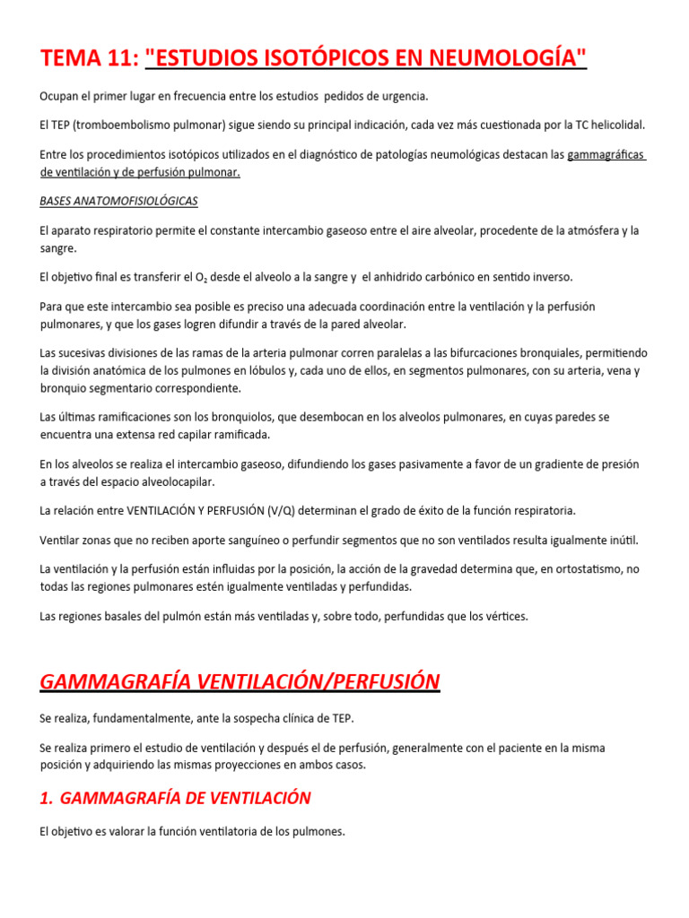 Tema 11 MN | PDF | Pulmón | Especialidades Medicas