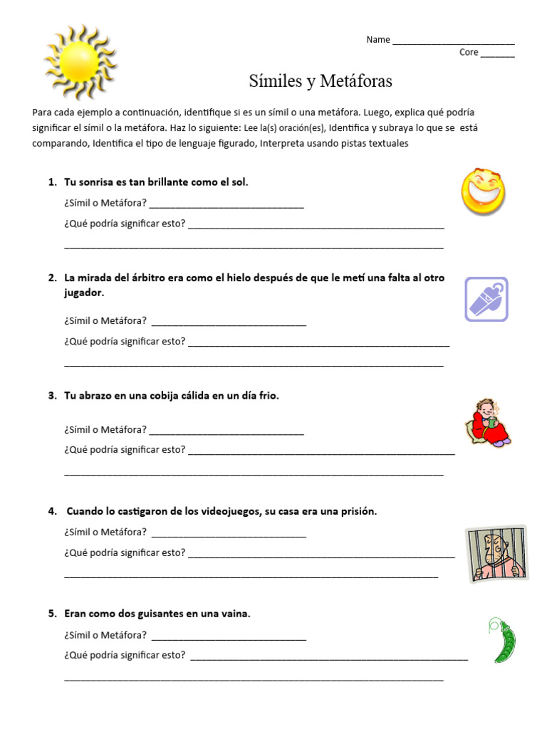 Simil - Metafora | PDF