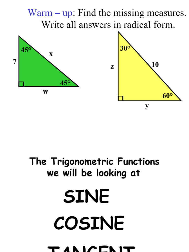 Sohcahtoa | PDF | Trigonometric Functions | Mathematical Objects