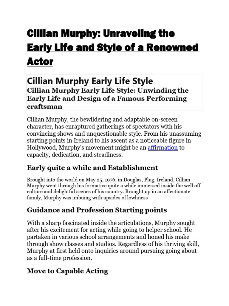 Cillian Murphy | PDF