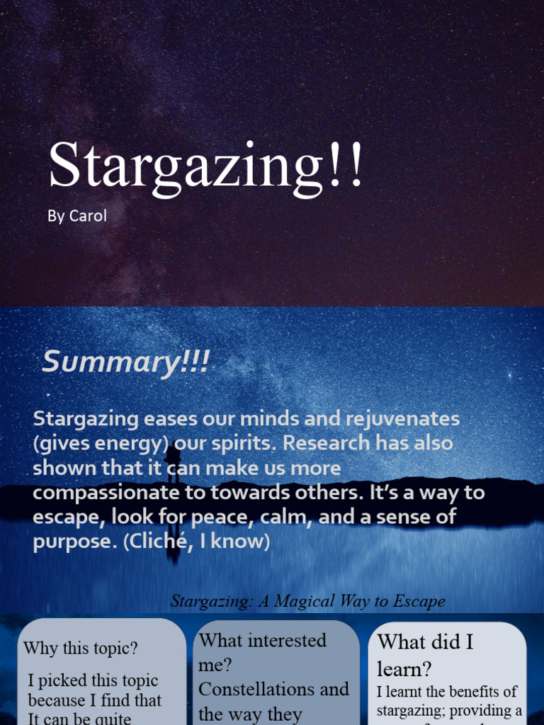 Benefits of Stargazing for Wellness | PDF