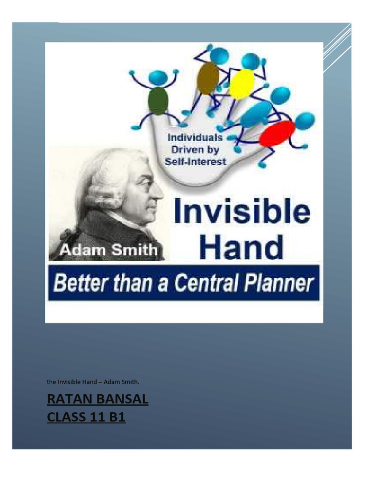 The Invisible Hand - Adam Smith | PDF | Economics | Market (Economics)