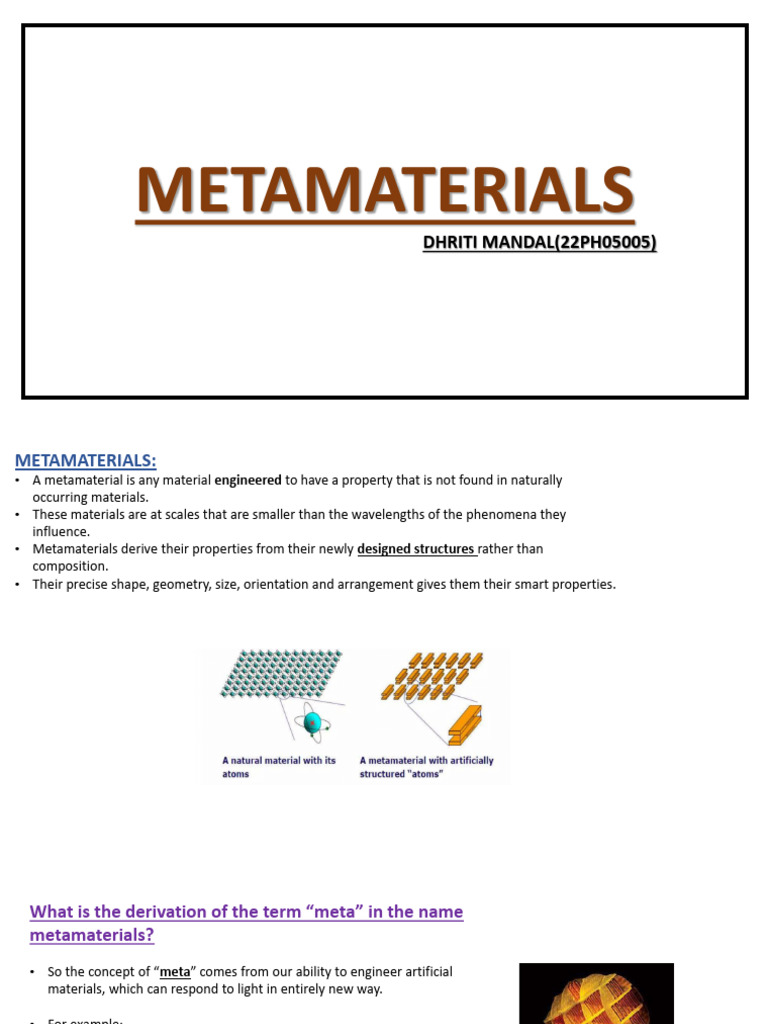 METAMATERIALS | PDF | Metamaterial | Optical Materials