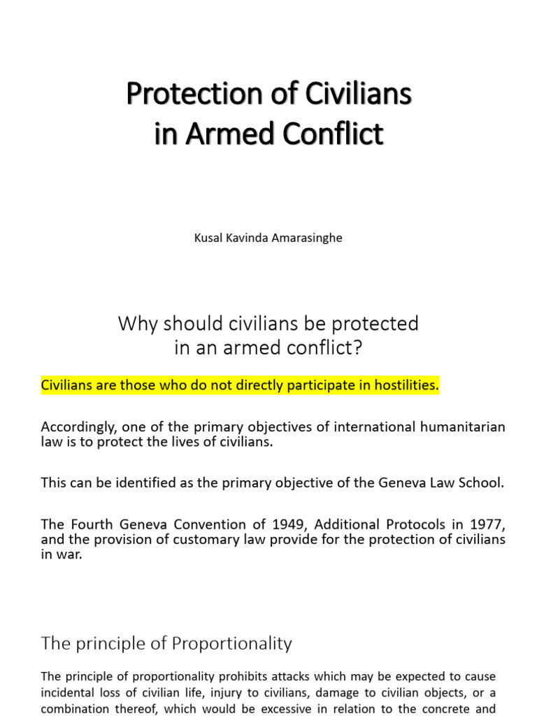 Protection of Civilians in Armed Conflict | PDF | Military Occupation | International ...