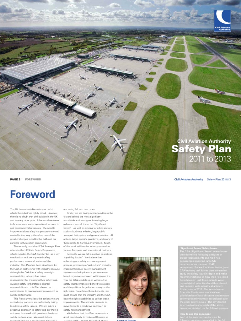 CAA Safety Plan 2011 To 2013 | PDF | Risk Management | Risk
