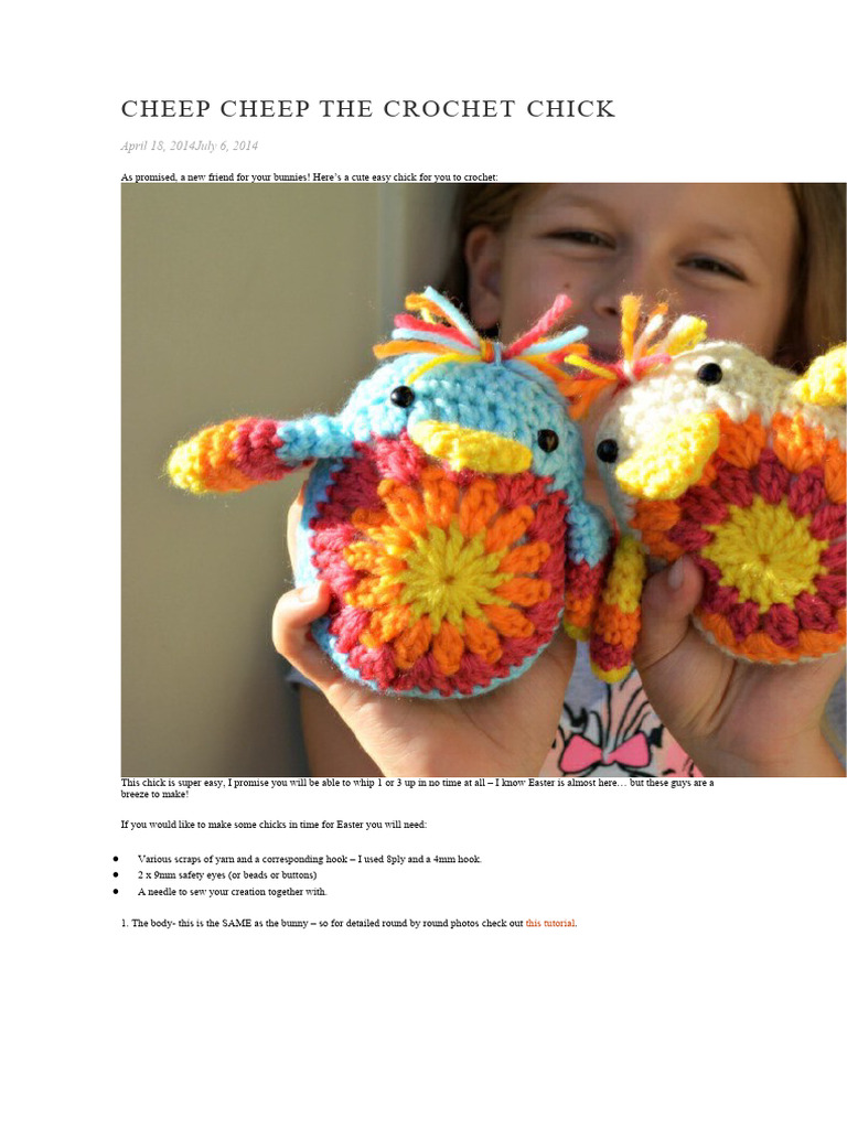 Cheep Cheep The Crochet | PDF | Crochet | Handicrafts