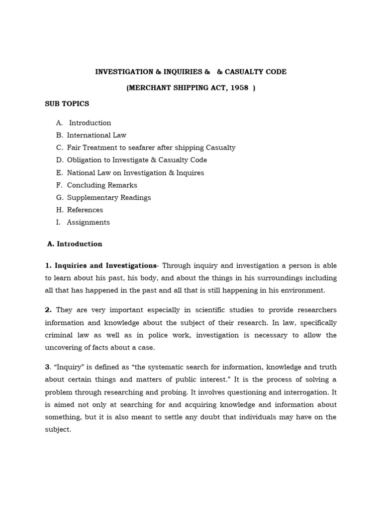 2019 Investigations & Inquries New | PDF | Safety