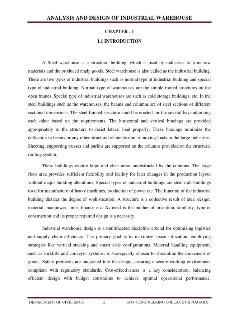 Warehouse Report | Download Free PDF | Beam (Structure) | Warehouse