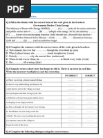 Tenses Worksheet Class 10 CBSE | PDF