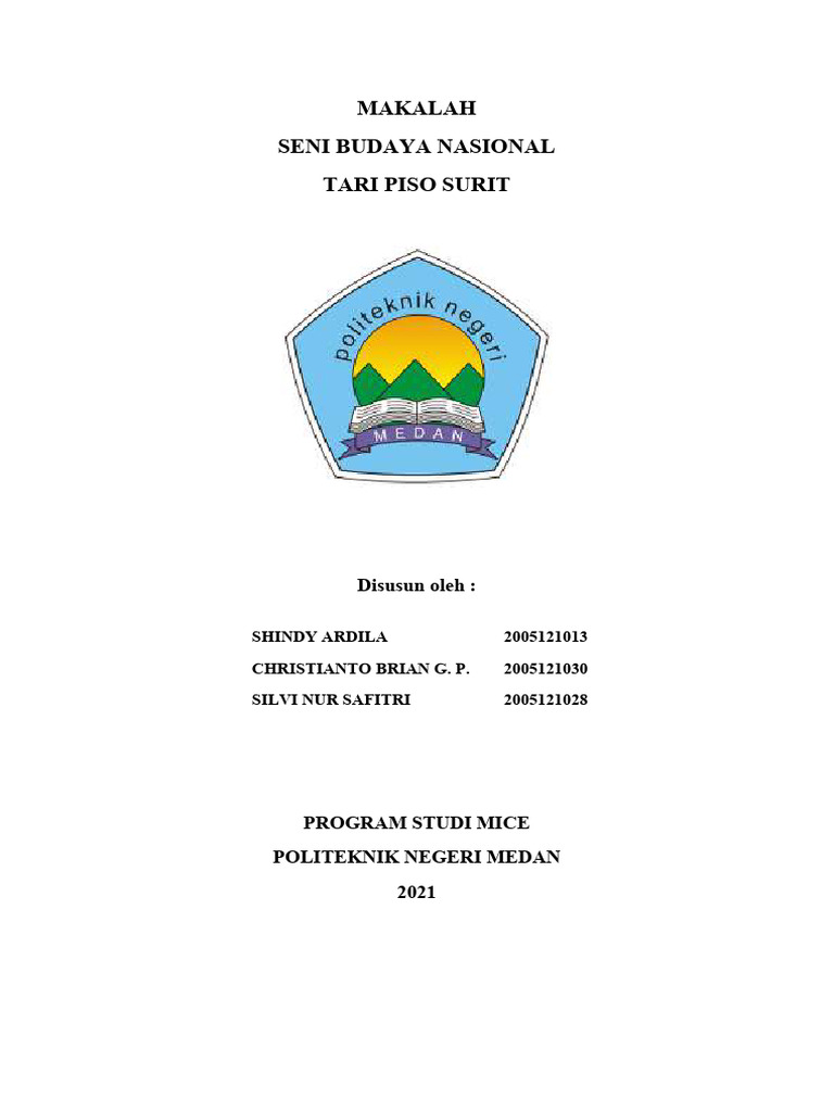 Karakteristik Tari Piso Surit Karo | PDF