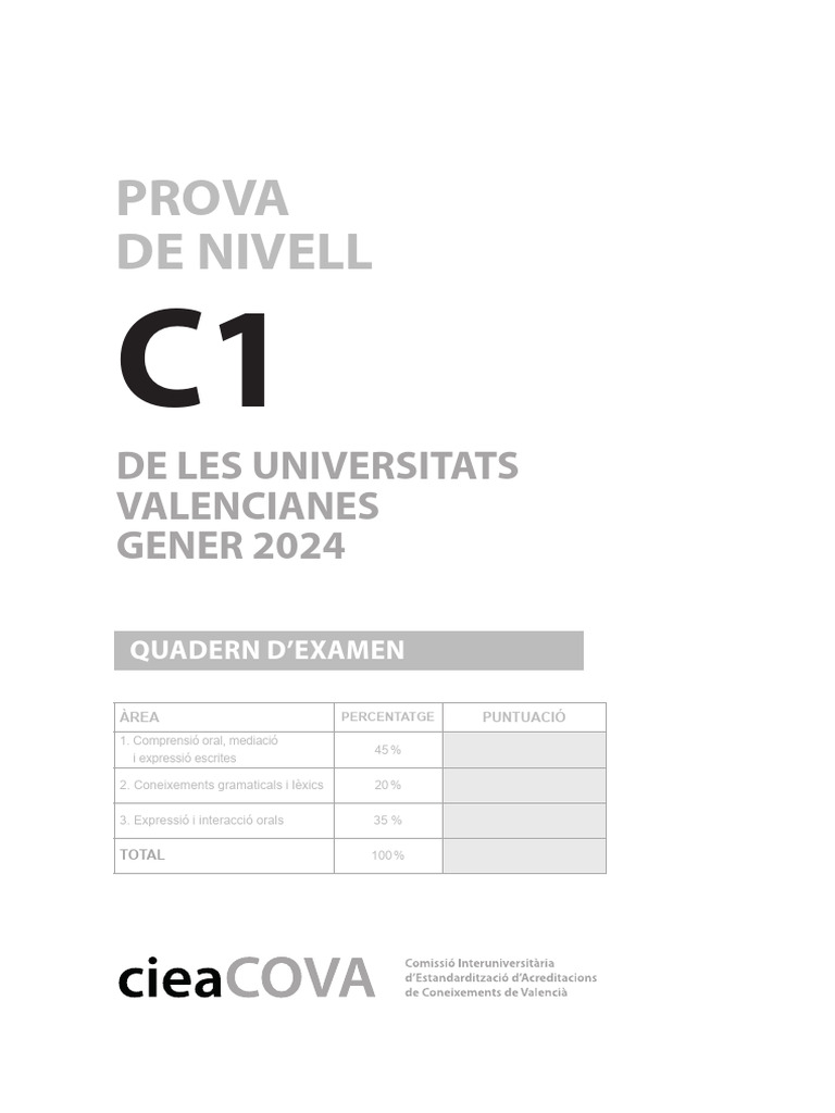 Examen Gener 2024 CIEACOVA | PDF