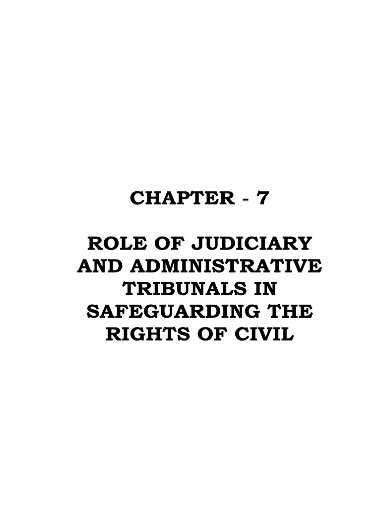 15 - Chapter 7 Role of Judiciary and Administrative Tribunals | PDF