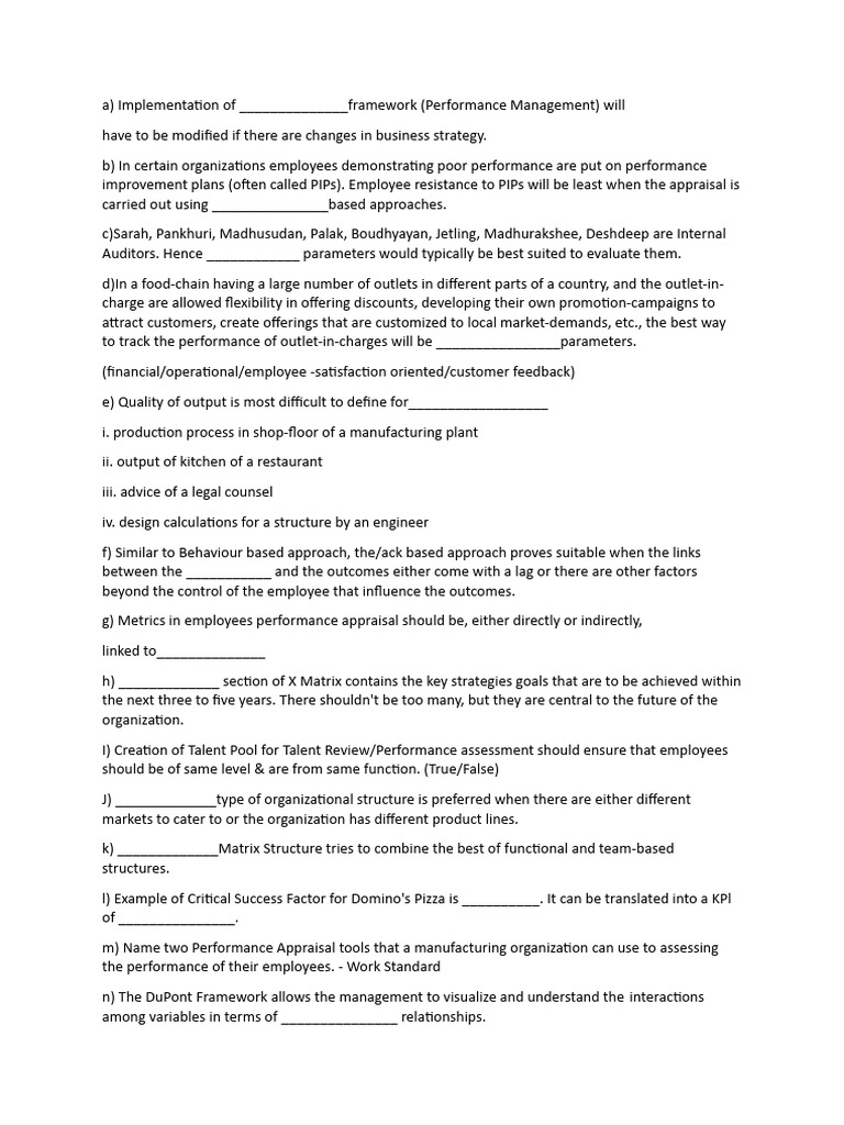 Pema End Term | PDF | Performance Appraisal | Business