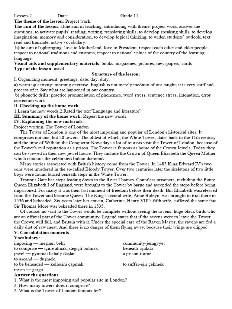 11 Grade 2 1project Work. | PDF | Linguistics